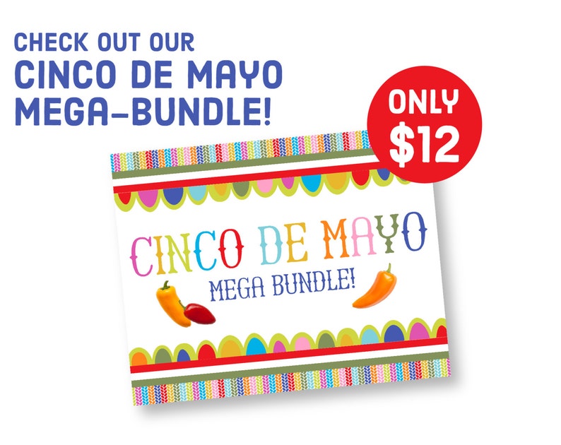 Instant Download Cinco De Mayo Party Banner DIY Fiesta Pennant ...
