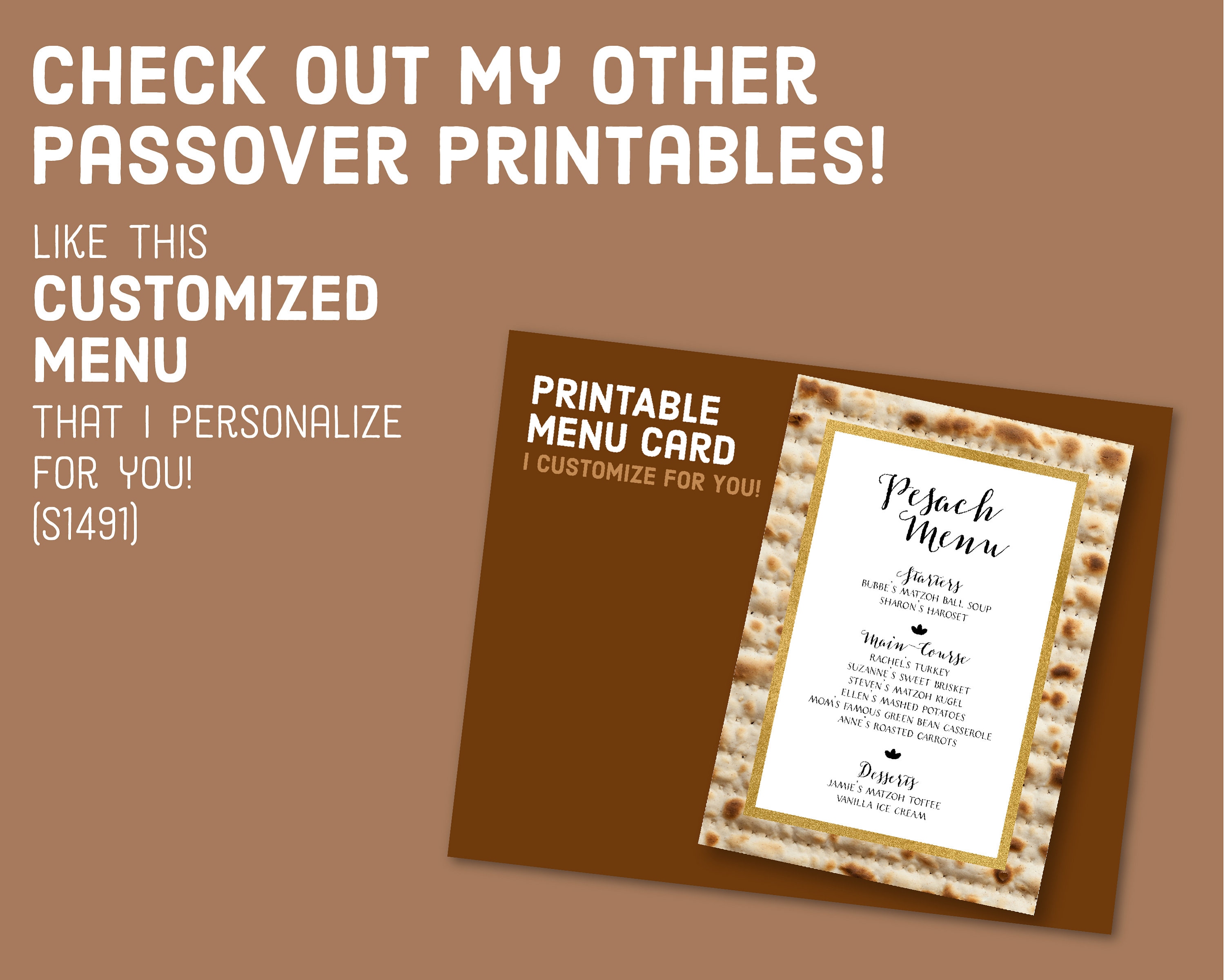 Printable Passover Find the Afikomen Game for Kids DIY Matzo Children ...