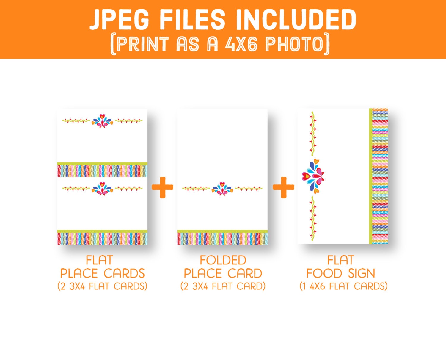 Instant Download Cinco De Mayo Party Place Cards - DIY Fiesta Name Tags ...