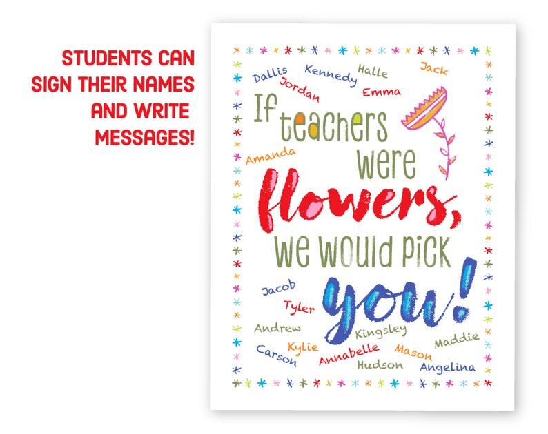 Teacher Appreciation Printables Poster School Wall Print - Etsy