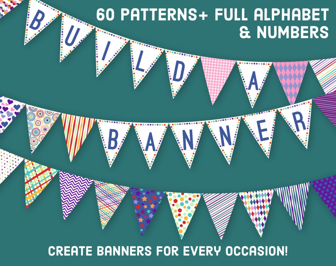 Instant Download Customizable Party Banner - DIY Printable Pennant ...