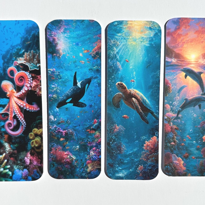 Dolphin Magnetic Bookmark - Etsy
