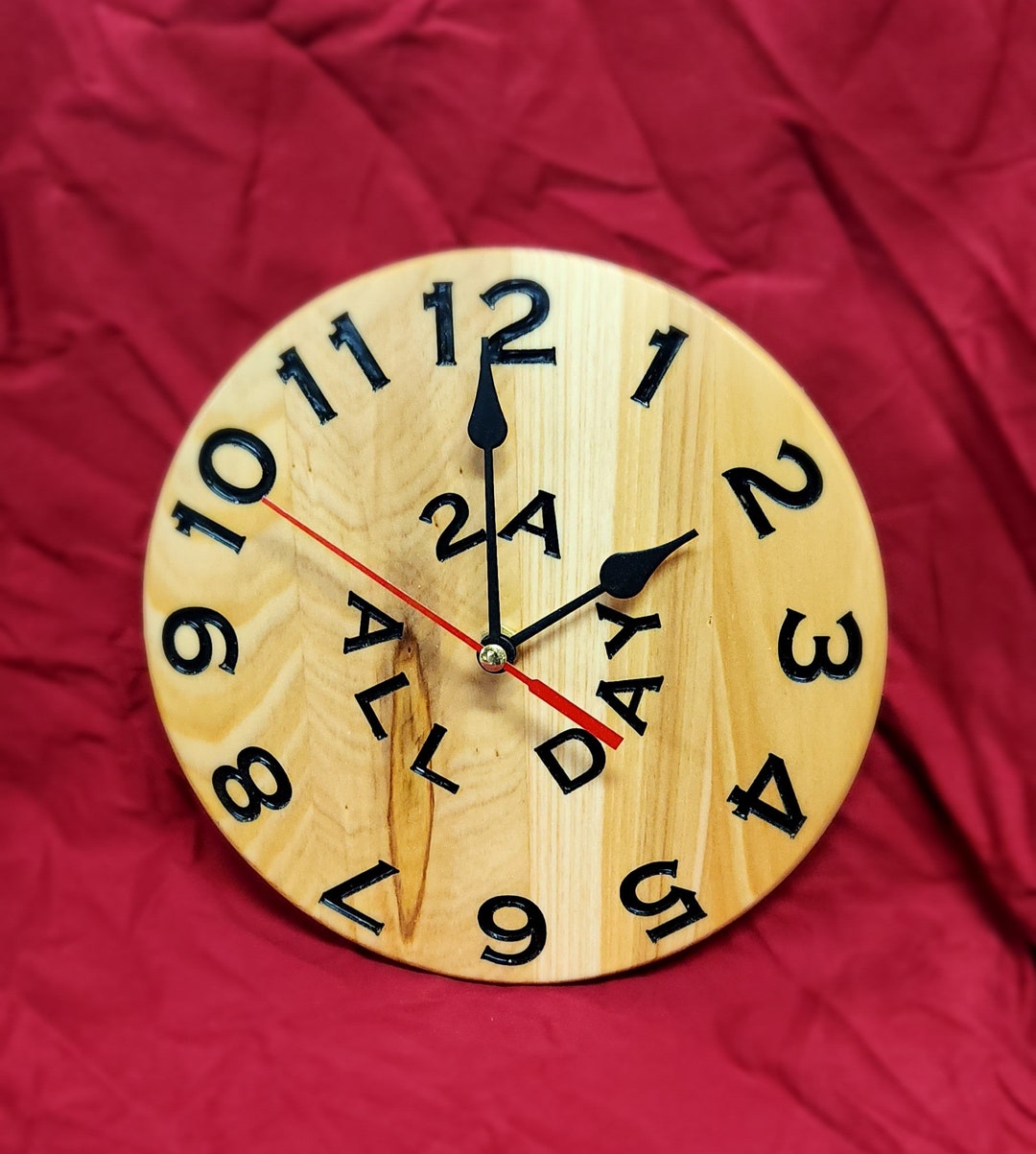 2A All Day, Second Amendment Quartz Clock, Solid Wood, Engraved Numbers, 8 Diameter. - Etsy