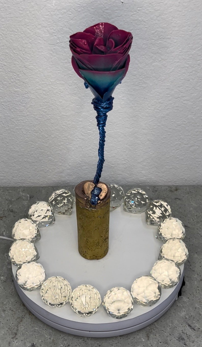 Blue Fire Rose - Etsy