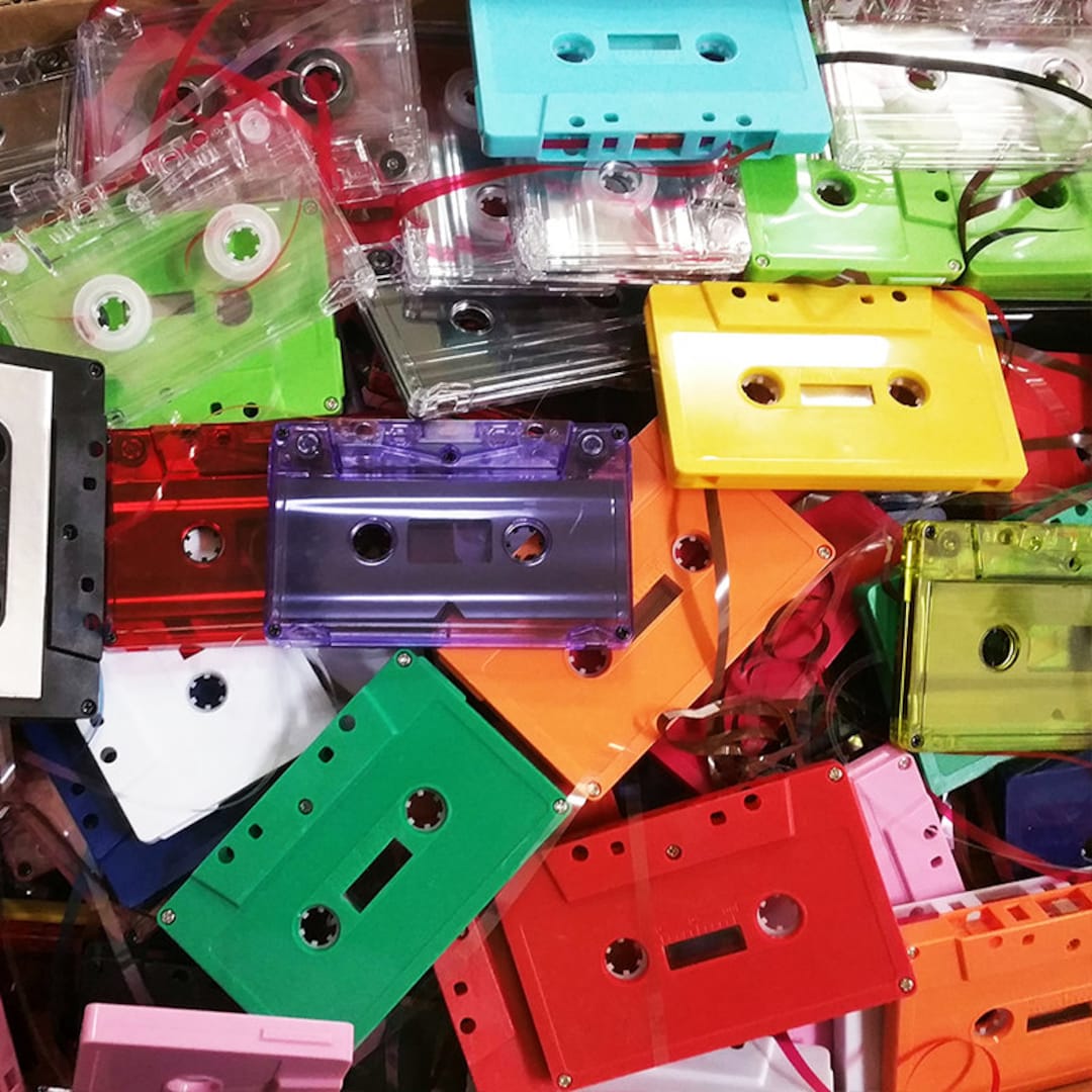 Colorful Cassette Tapes Arts Crafts (100) - Etsy