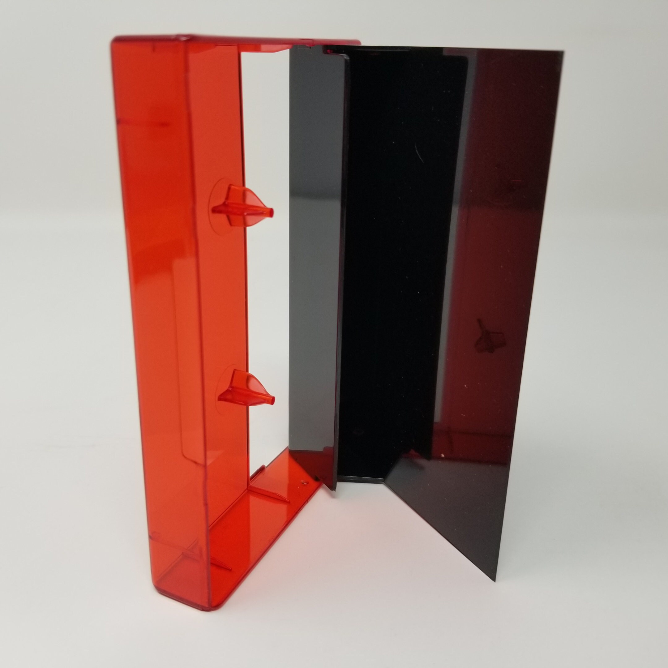 Cassette Tape Cases 5 Pack Black Solid Front Red Tint Back Empty ...