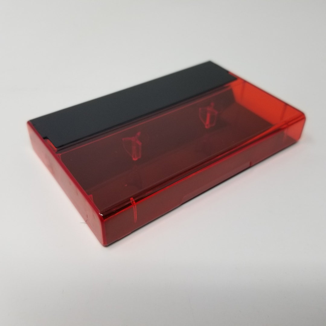 Cassette Tape Cases 5 Pack Black Solid Front Red Tint Back Empty ...