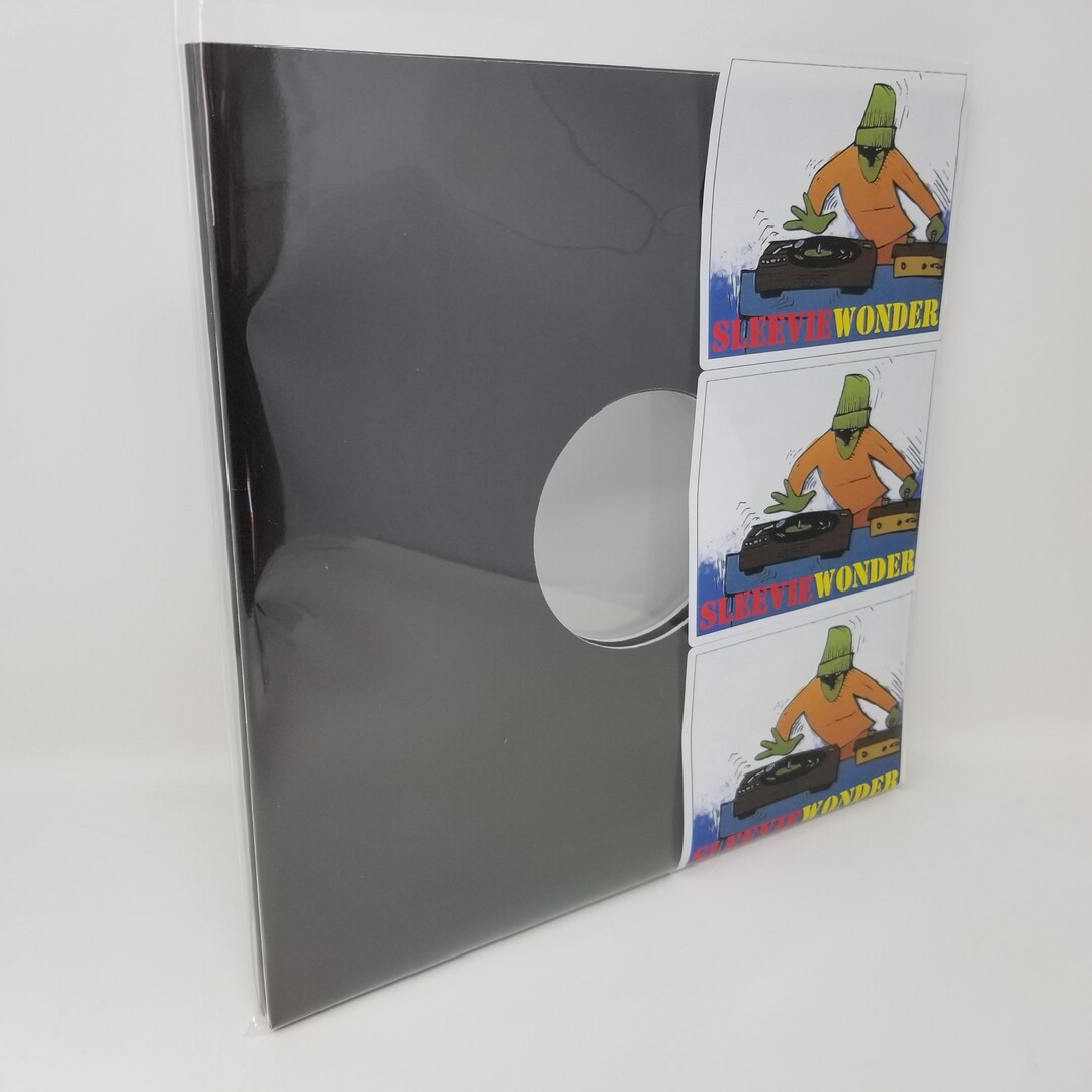 3 LP Jackets With Hole Black Cardboard Standard 1/8 Spine 12 33rpm LP ...