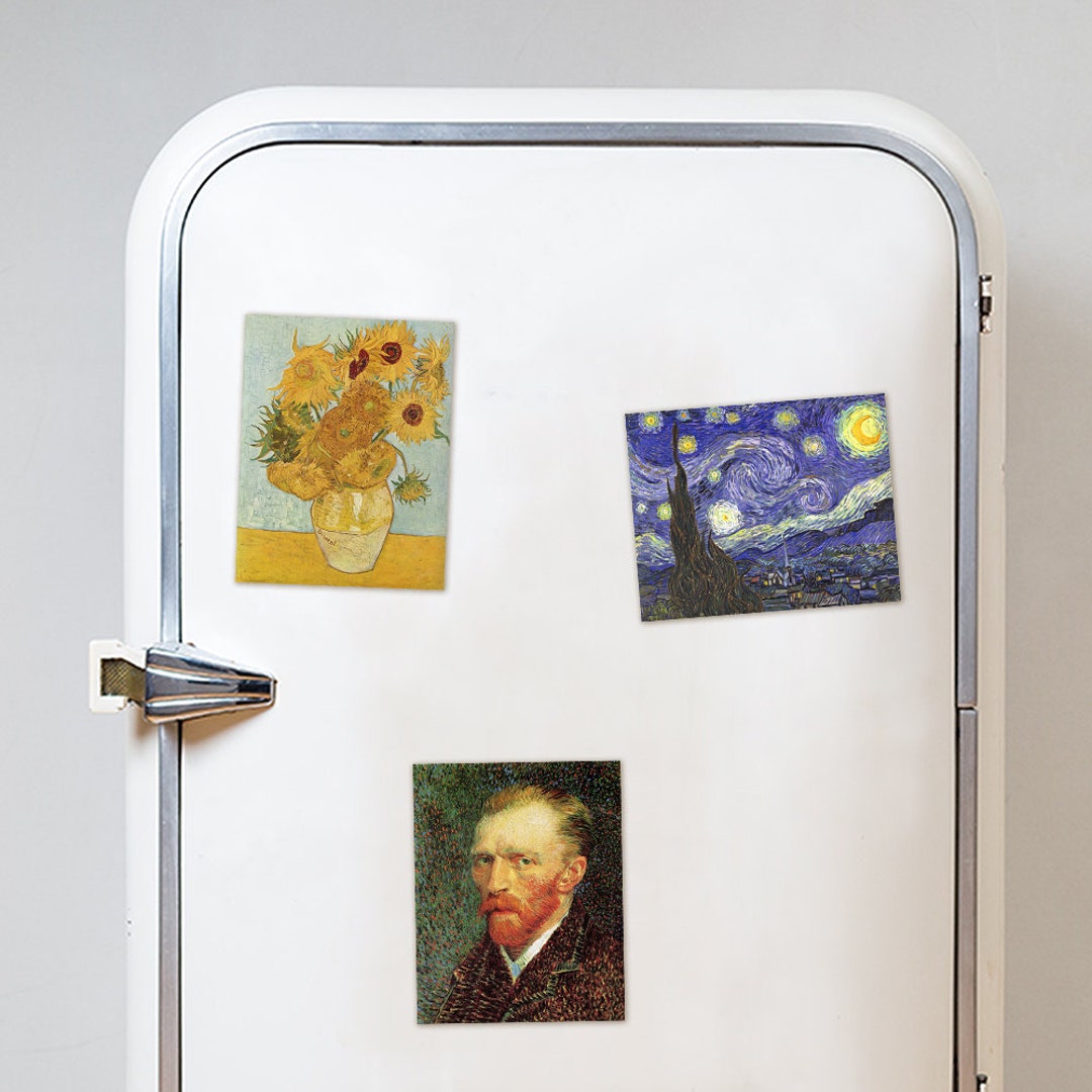 Vincent Van Gogh 3 Magnets Set - Etsy