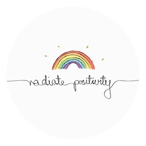 Sticker; Radiate Positivity - Etsy