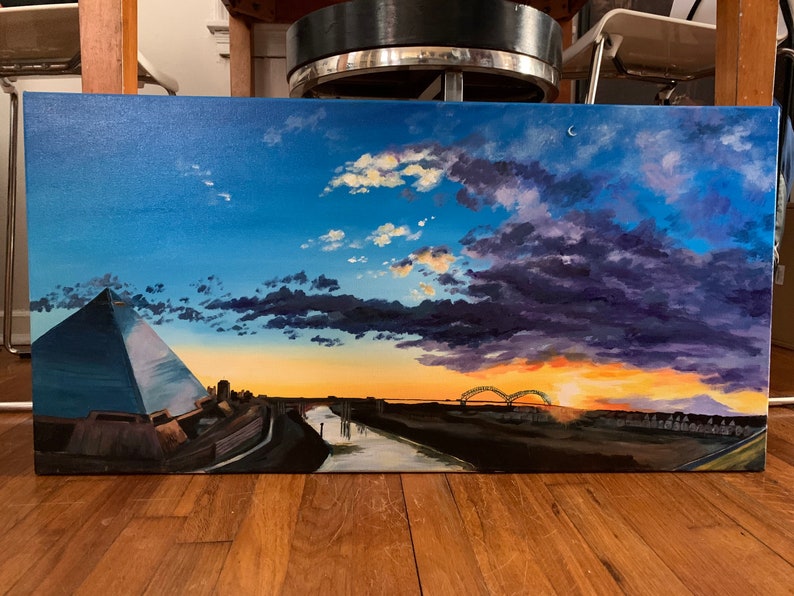Pyramid Sunset 18”x36” Print - Etsy