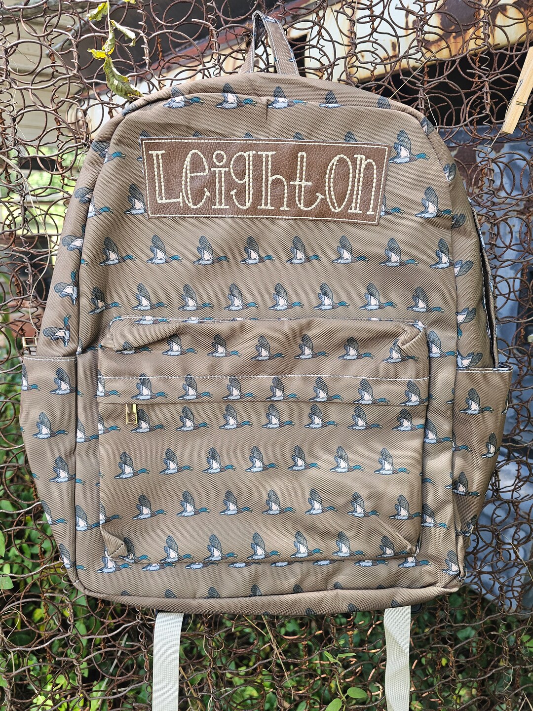 Brown/green Duck Backpack - Etsy