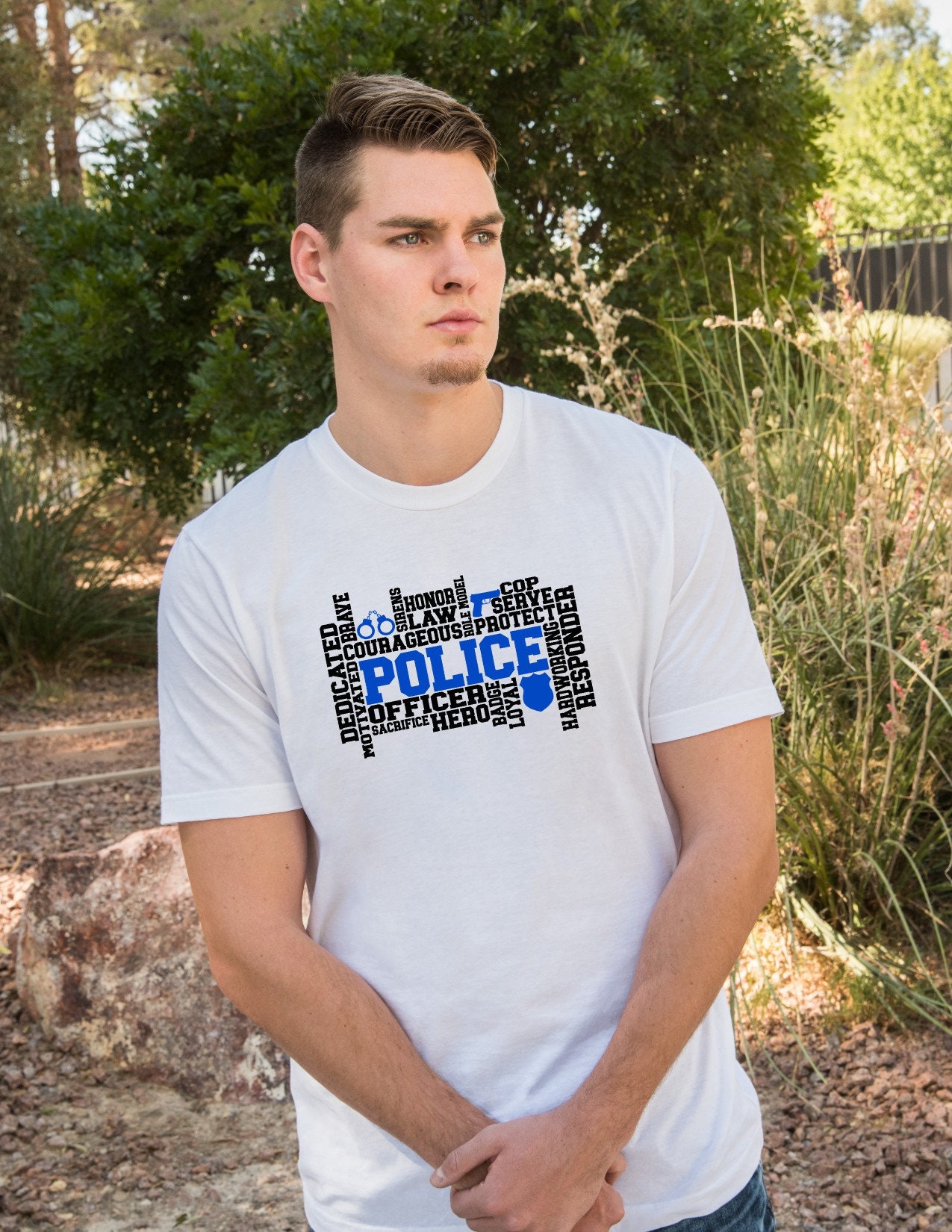 Police Word Art Short Sleeve Tee Shirt - Etsy