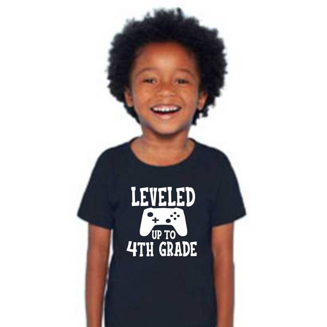 Leveled up to Fourth Grade, Fourth Grade Shirt, Fourth Grade Shirt ...