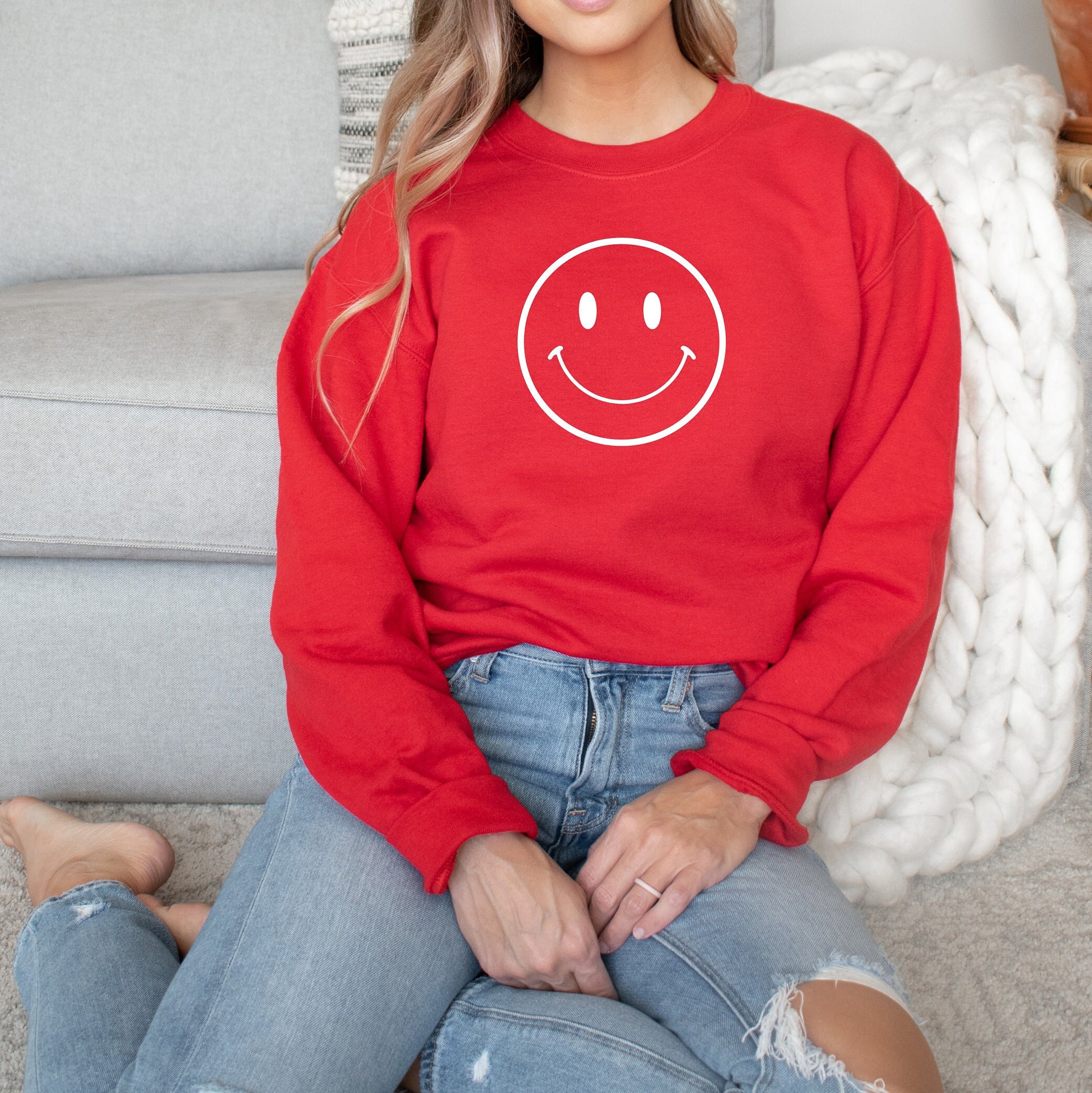 Smile Face Long Sleeve Tee Shirt - Etsy