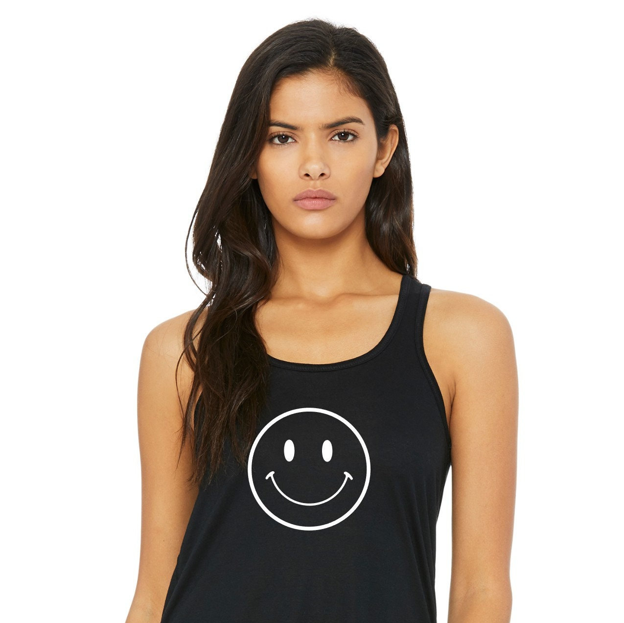 Smiley Face Tank Top, Smiley Face Shirt, Smiley Face T-shirt, Smiling ...