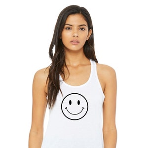 Smiley Face Tank Top, Smiley Face Shirt, Smiley Face T-shirt, Smiling ...