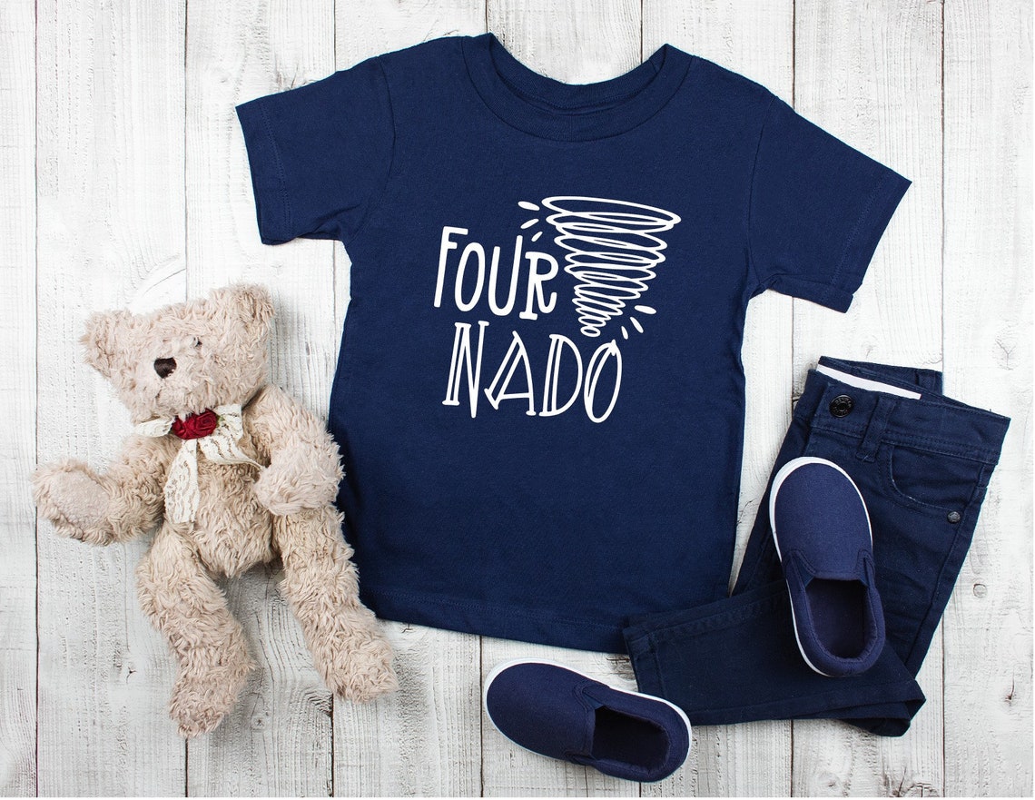 Fournado Birthday Tee Tornado Birthday Shirt I'm Four - Etsy