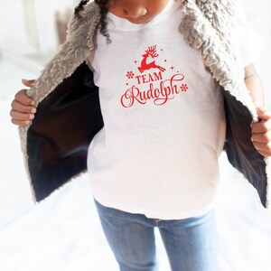 Team Rudolph With Glitter Accents (non Glitter Available) Short Sleeve ...
