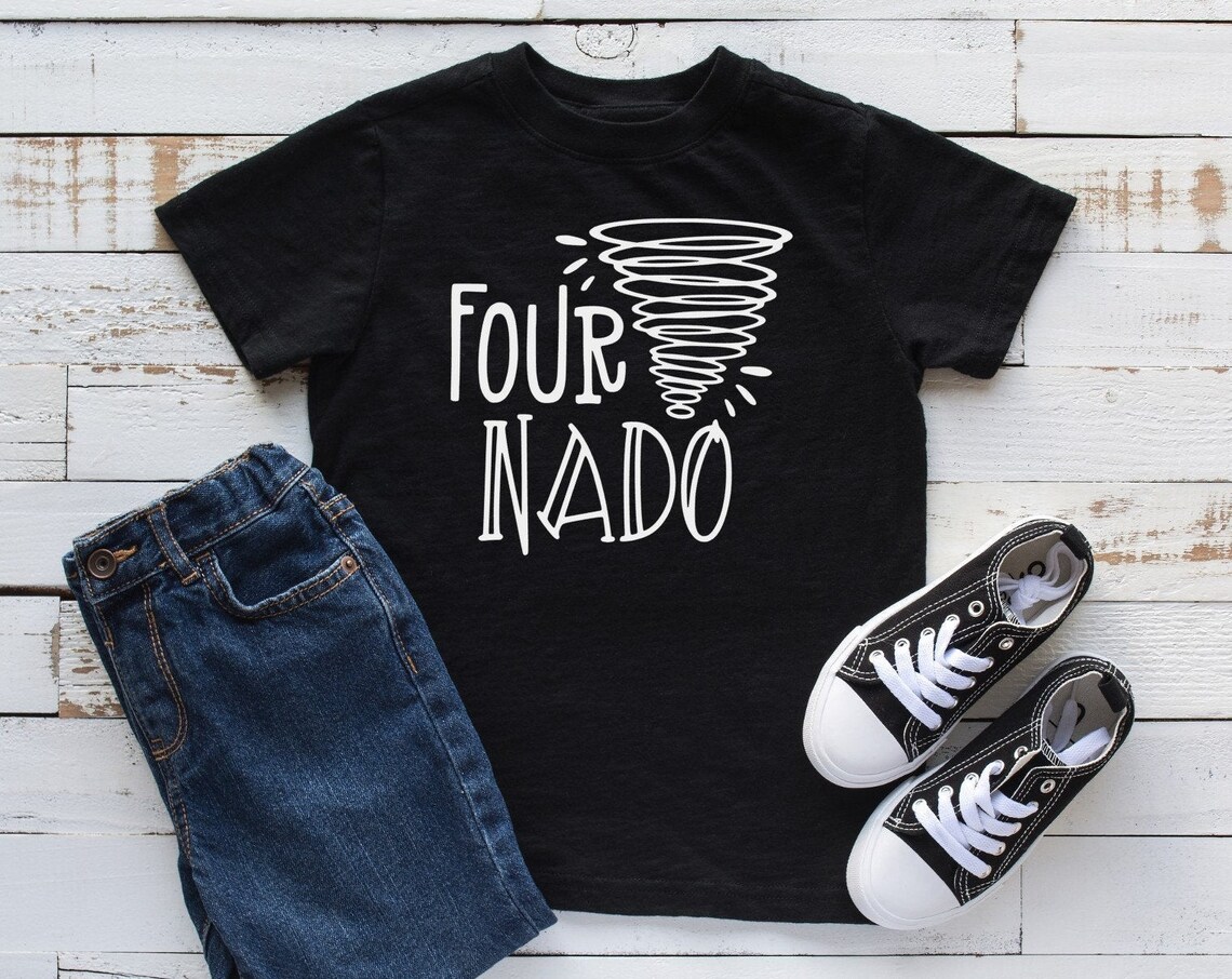 Fournado Birthday Tee Tornado Birthday Shirt I'm Four - Etsy