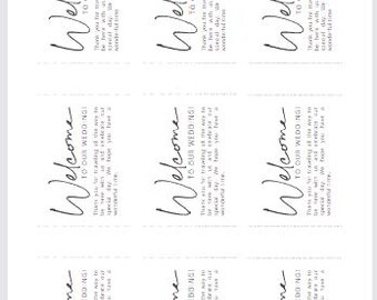 Wedding Favor Sticker Template 5.75 X 4 Individual Sticker - Etsy