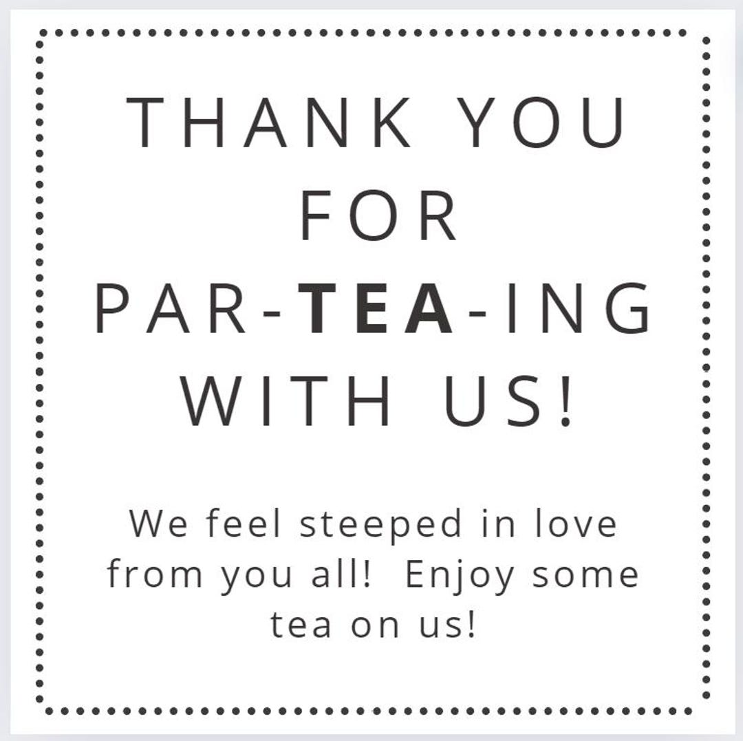 Wedding Favor - Tea Sticker Template (1 X 1 Individual Sticker) - Etsy