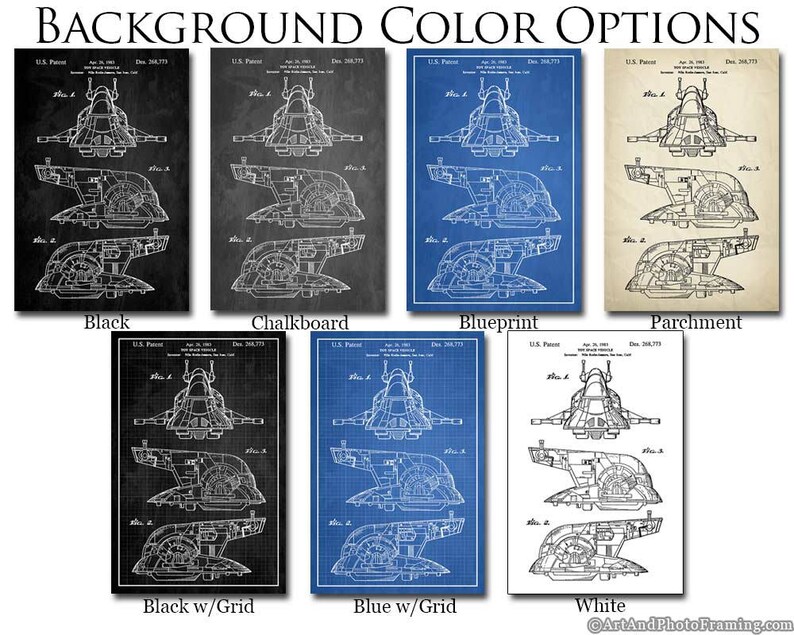 Slave One Patent Print Star Wars Decor Slave One Poster Star | Etsy