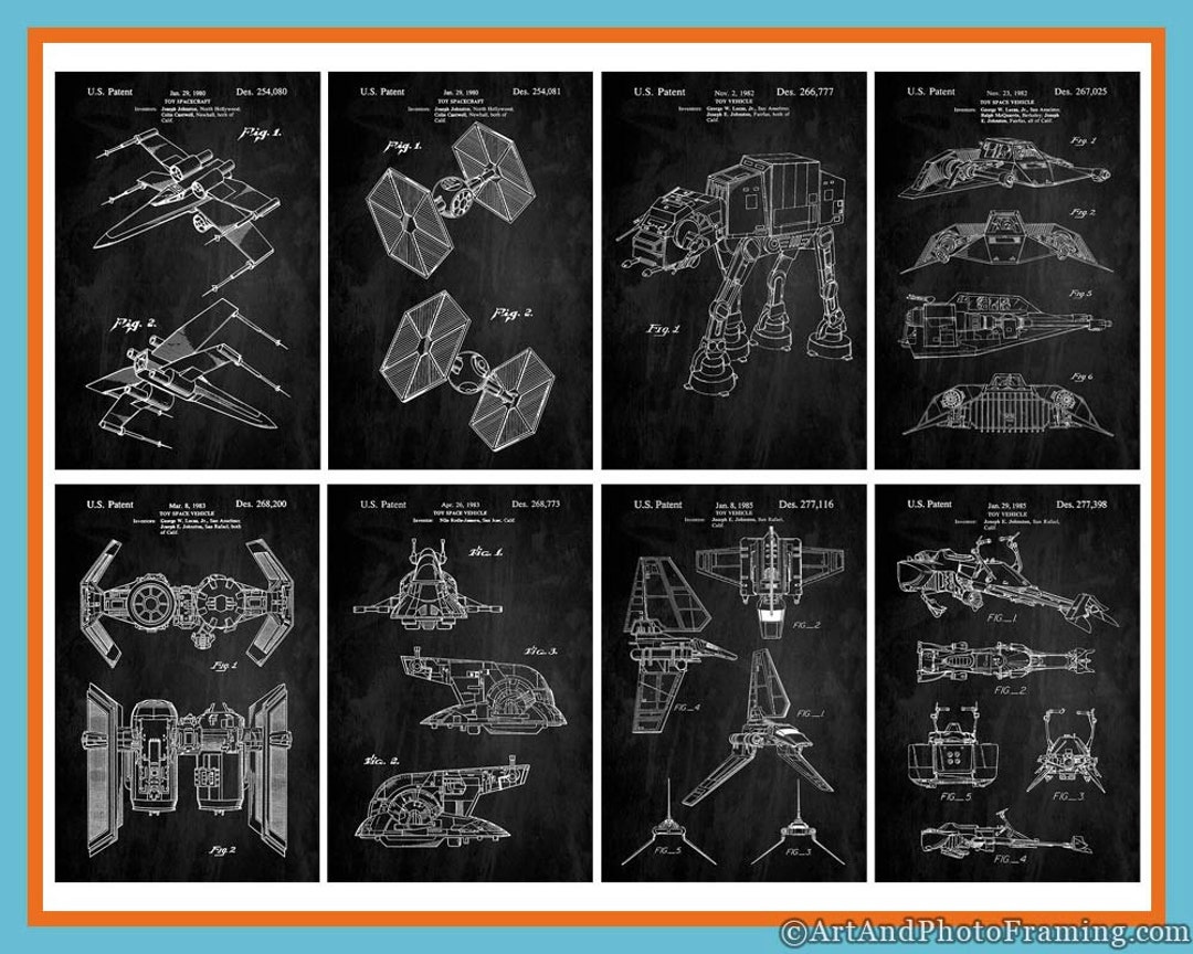 Star Wars Poster Set Star Wars Print Star Wars Collection Star Wars ...