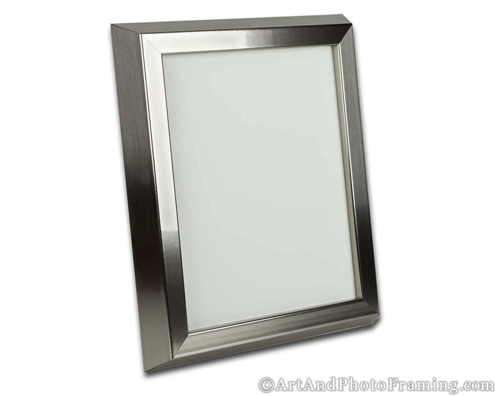 Silver Picture Frame 1.25 Wide Silver Slope Photo Frame - Etsy