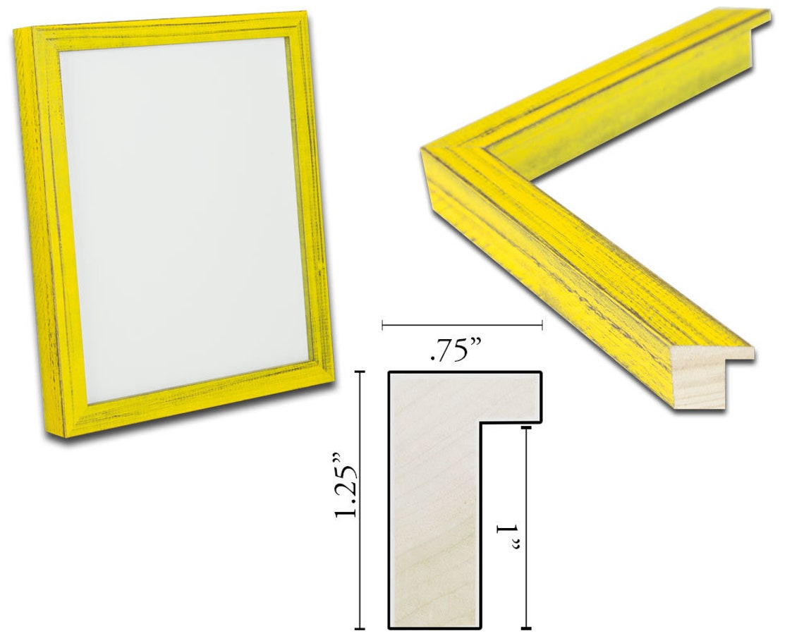 Yellow Picture Frame Barn Wood Frame Rustic Picture Frame - Etsy