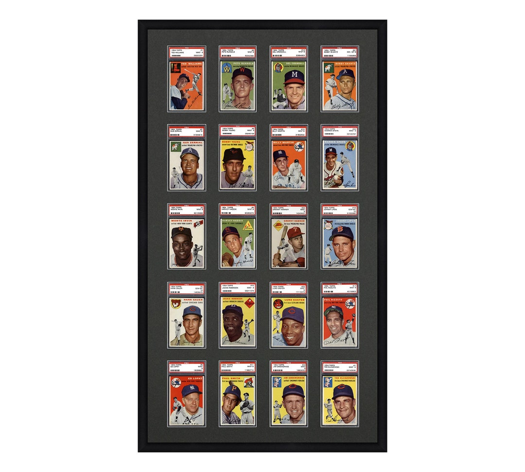 PSA Graded Card Frame Display 20 Opening Frame Fitted for 20 PSA Graded ...