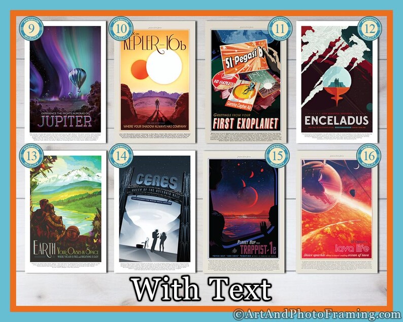 NASA JPL Space Art Poster Set Space Travel Geek Gift Outer | Etsy