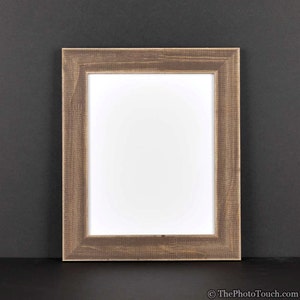 Rustic Brown Picture Frame - Reclaimed Distressed Barn Wood - All Wood ...