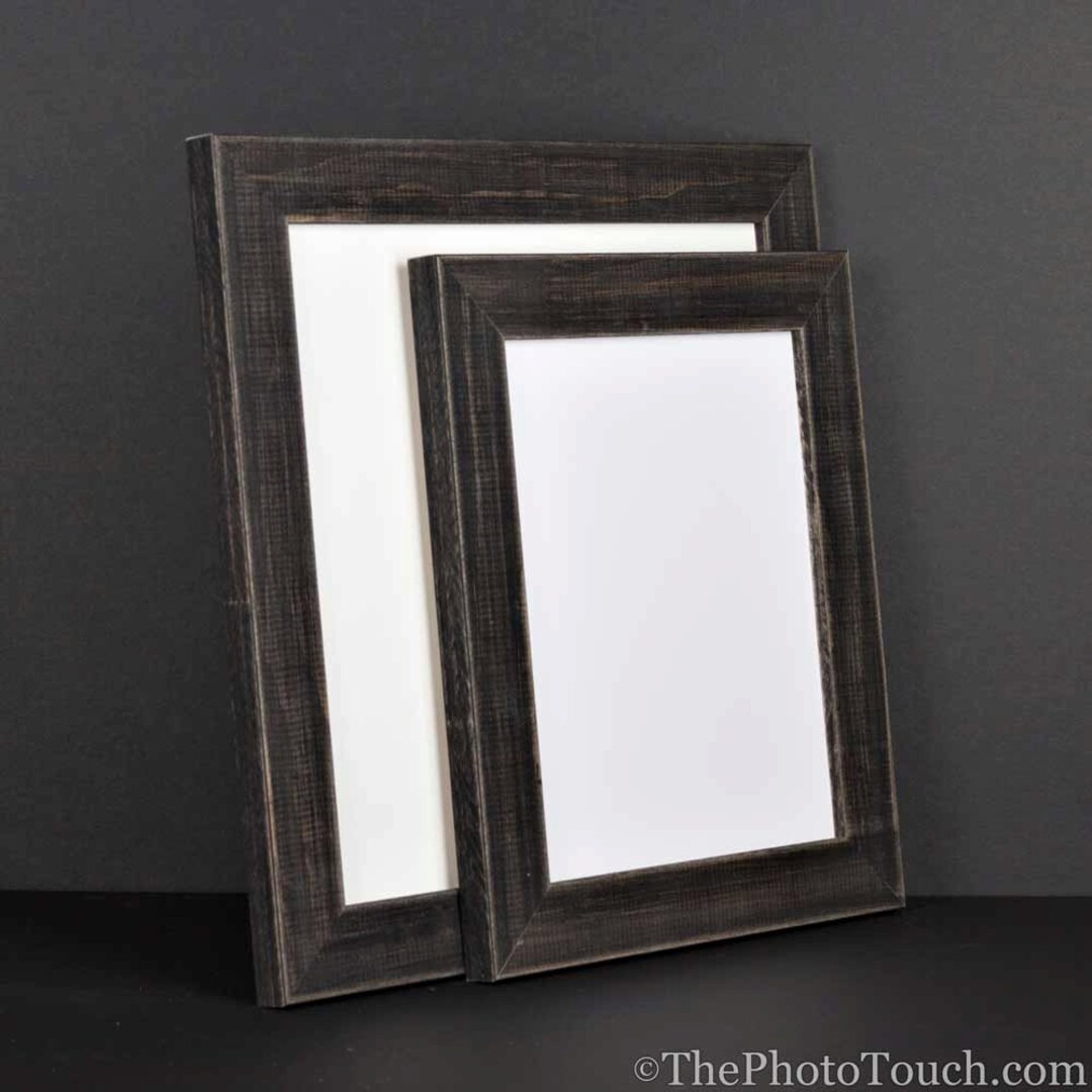 Black Rustic Picture Frame Distressed Frame Rustic Home Decor Wood ...
