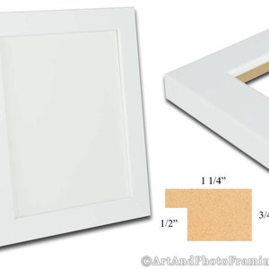White Picture Frame 1.25 White Photo Frame Custom Size Contemporary ...
