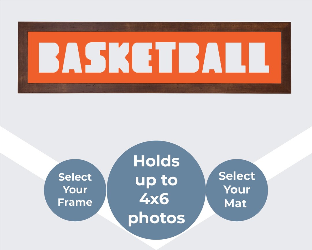 Basketball Frame Collage Multi Photo Frame Word Art Basketball Decor ...