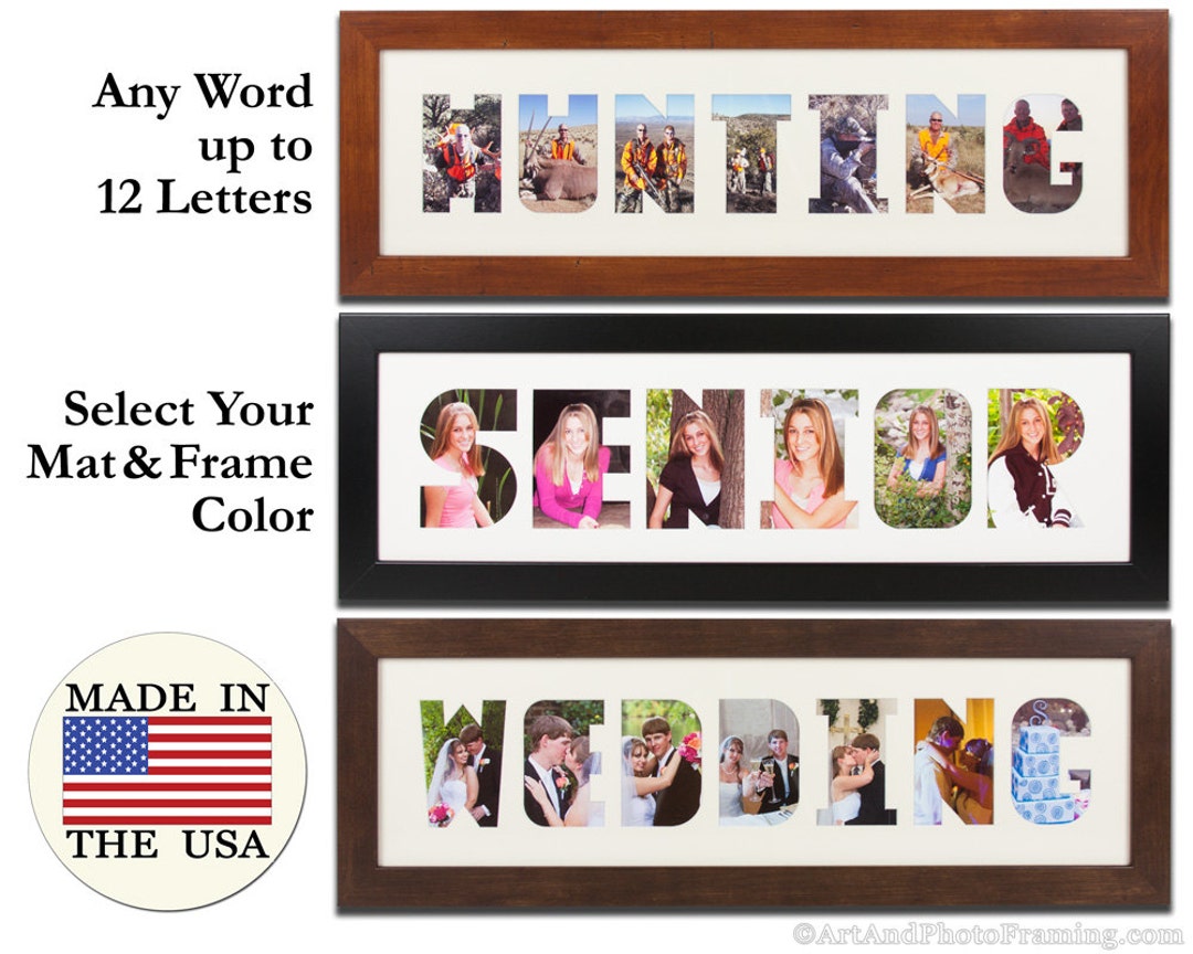 Personalized Wordmat Frame | Picture Frame | Mulit Photo Frame | Word ...