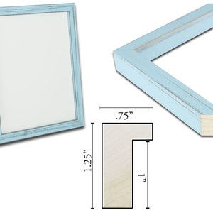 Sky Blue Picture Frame | Rustic Home Decor | Barn Wood Frame | Wood ...