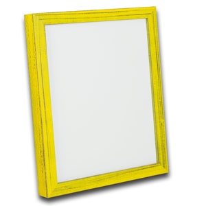 Yellow Picture Frame | Barn Wood Frame | Rustic Picture Frame | Custom ...