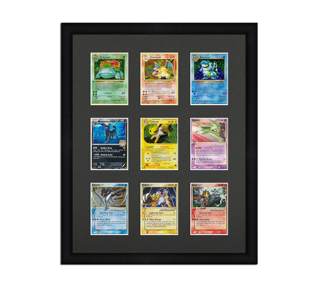 Pokemon Card Frame Display 9 Opening Frame Fitted for 9 Toploader Card ...