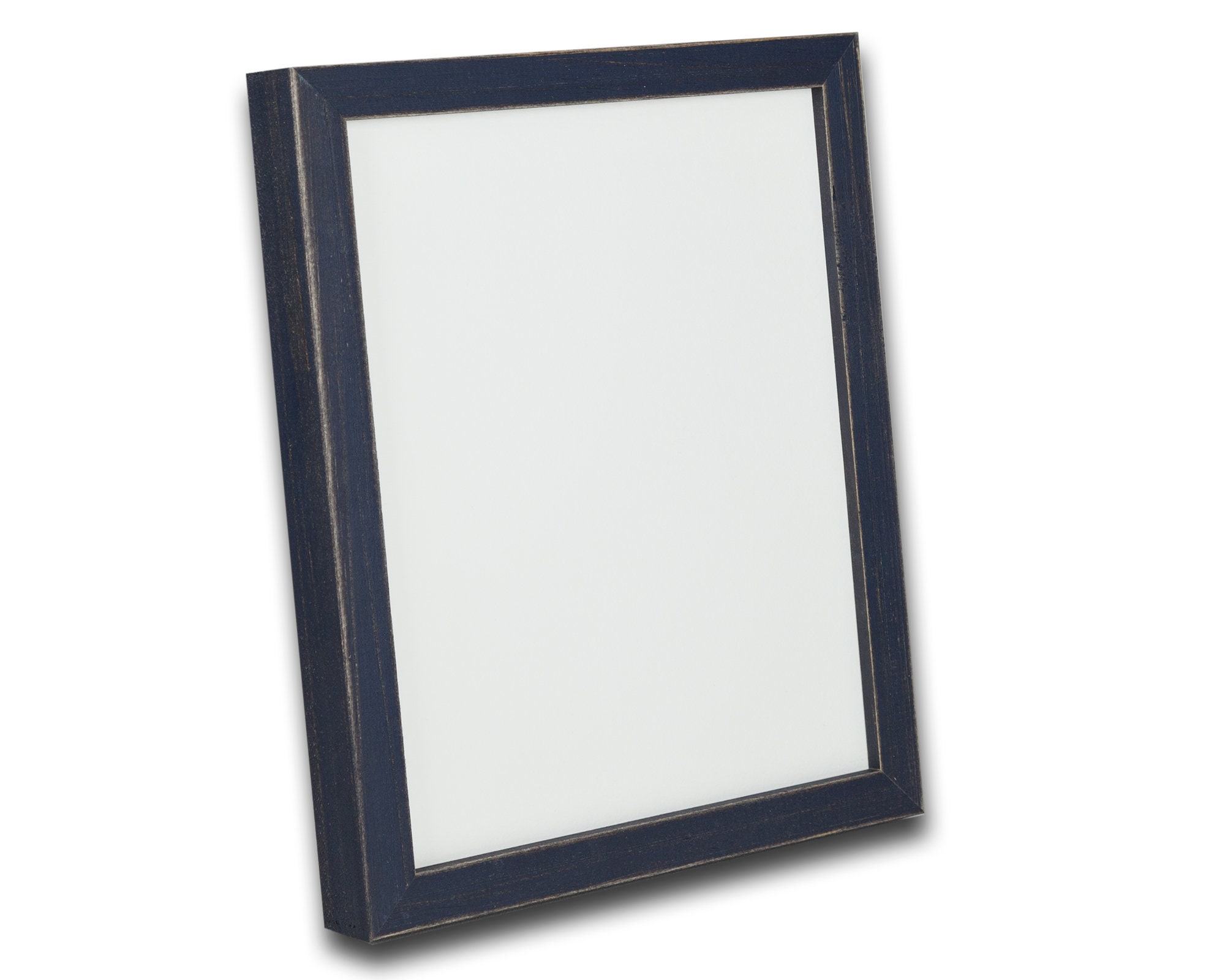 Navy Blue Rustic Picture Frame Barn Wood Frame Custom - Etsy