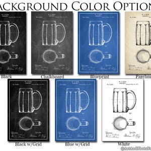 Beer Mug Poster Alcohol Patent Beer Stein Poster Beer Art Brewery Decor ...