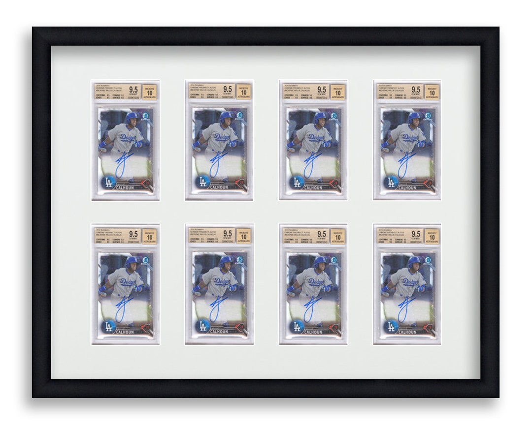 BGS Graded Card Frame Display 8 Opening Frame Fitted for 8 BGS/BVG ...