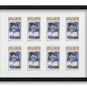 BGS Graded Card Frame Display 8 Opening Frame Fitted for 8 BGS/BVG ...
