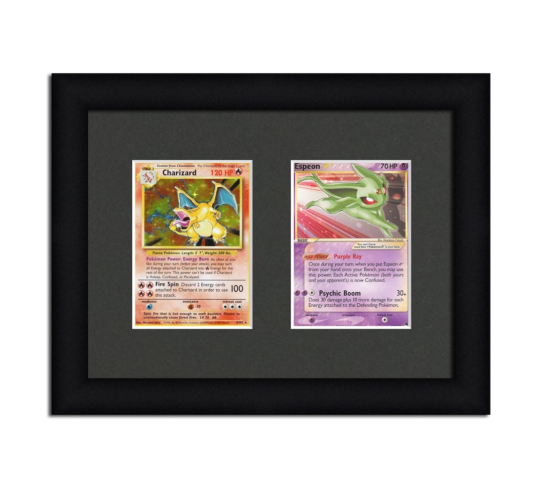 Pokemon Card Frame Display 2 Opening Frame for 2 Toploaders or Card ...