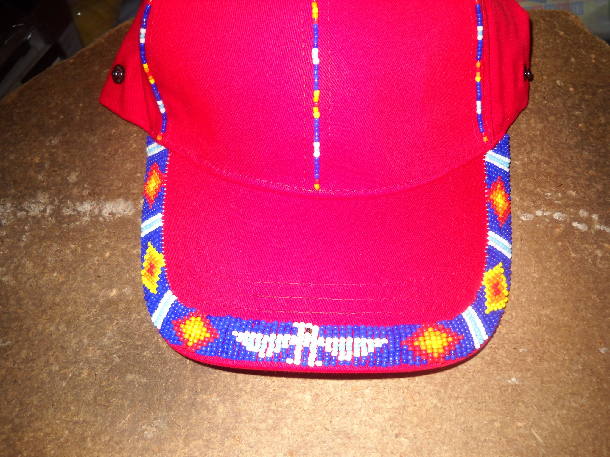 Beautiful Handmade Beaded Southwestern Ball Cap Hat - Etsy