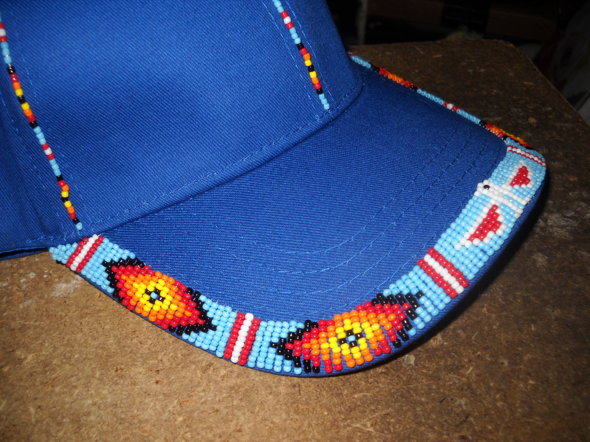 Beautiful Handmade Beaded Southwestern Ball Cap Hat - Etsy