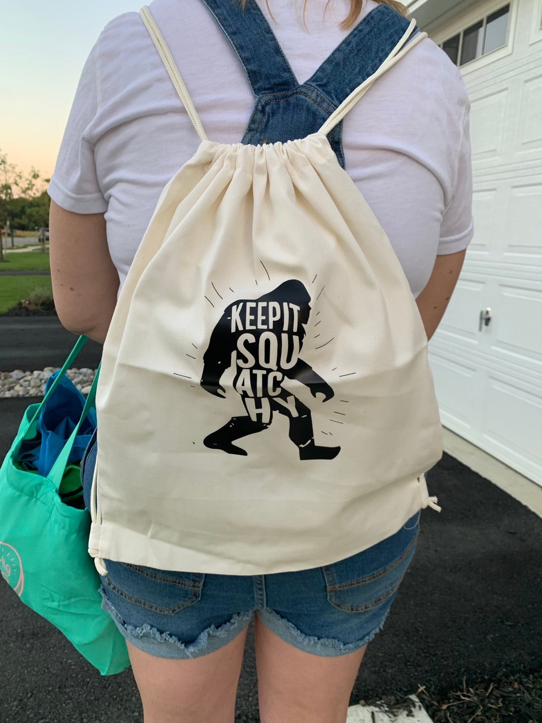 Keep It Squatchy Drawstring Bag - Etsy