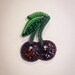 CHERRY BROOCH Purple Cherry Pin Handmade Beaded Brooch - Etsy