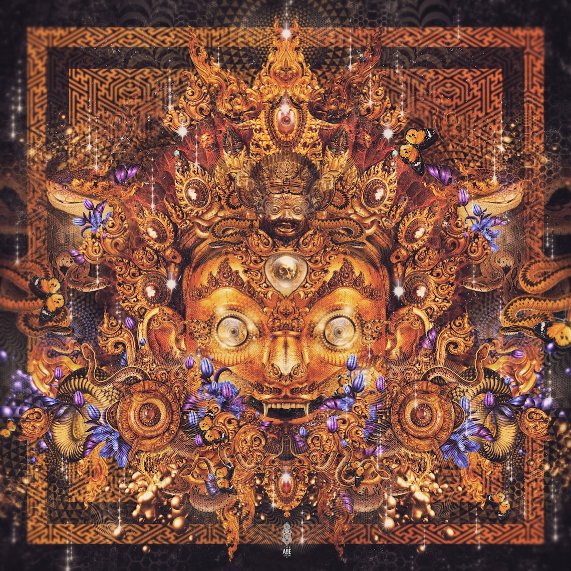 UNMATTA BHAIRAVA Wandtapijt achtergrond muur opknoping - Etsy Nederland